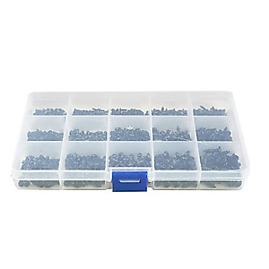 Steel Pan Head Self Tapping Screw Phillips Cross Metric Thread Recessied Round Head Bolt Assortment Kit Black M2 M2.3 M3 M4