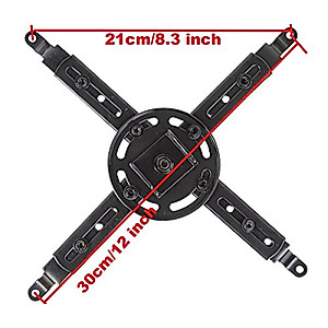 VideoSecu LCD DLP Tilt Swivel Sloped Projector Ceiling Mount Bracket Fit Flat and Vaulted Ceiling PJ1B WU7
