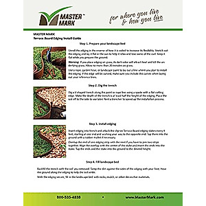 Master Mark Plastics GL61100056514 Landscape Fabric, Edging & Fencing Brown 3inx40ft, 3 Inch by 40 Foot, Natural