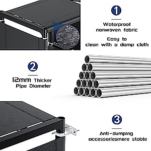 Mavivegue Bookshelf,18 Cube Storage Organizer,Extra Large Book Shelf Organizer,Tall Bookcase Shelf,Book Cases/Shelves,Black Cube Shelf,Cubbies Closet Shelves for Bedroom,Living Room,Home,Office