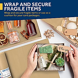 Brown Jumbo Kraft Paper Roll - 18" x 2100" (175') Made in The USA - Ideal for Packing, Moving, Gift Wrapping, Postal, Shipping, Parcel, Wall Art, Crafts, Bulletin Boards, Floor Covering, Table Runner