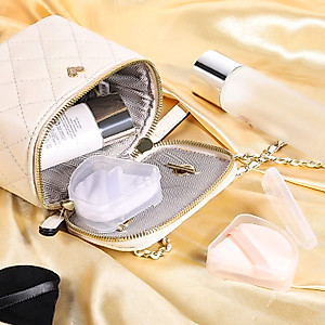 3 Pcs Makeup Sponge Holder Case, Beauty Blender Cosmetic Egg Powder Puff Protective Container Storage Box for Travel (Transparent)