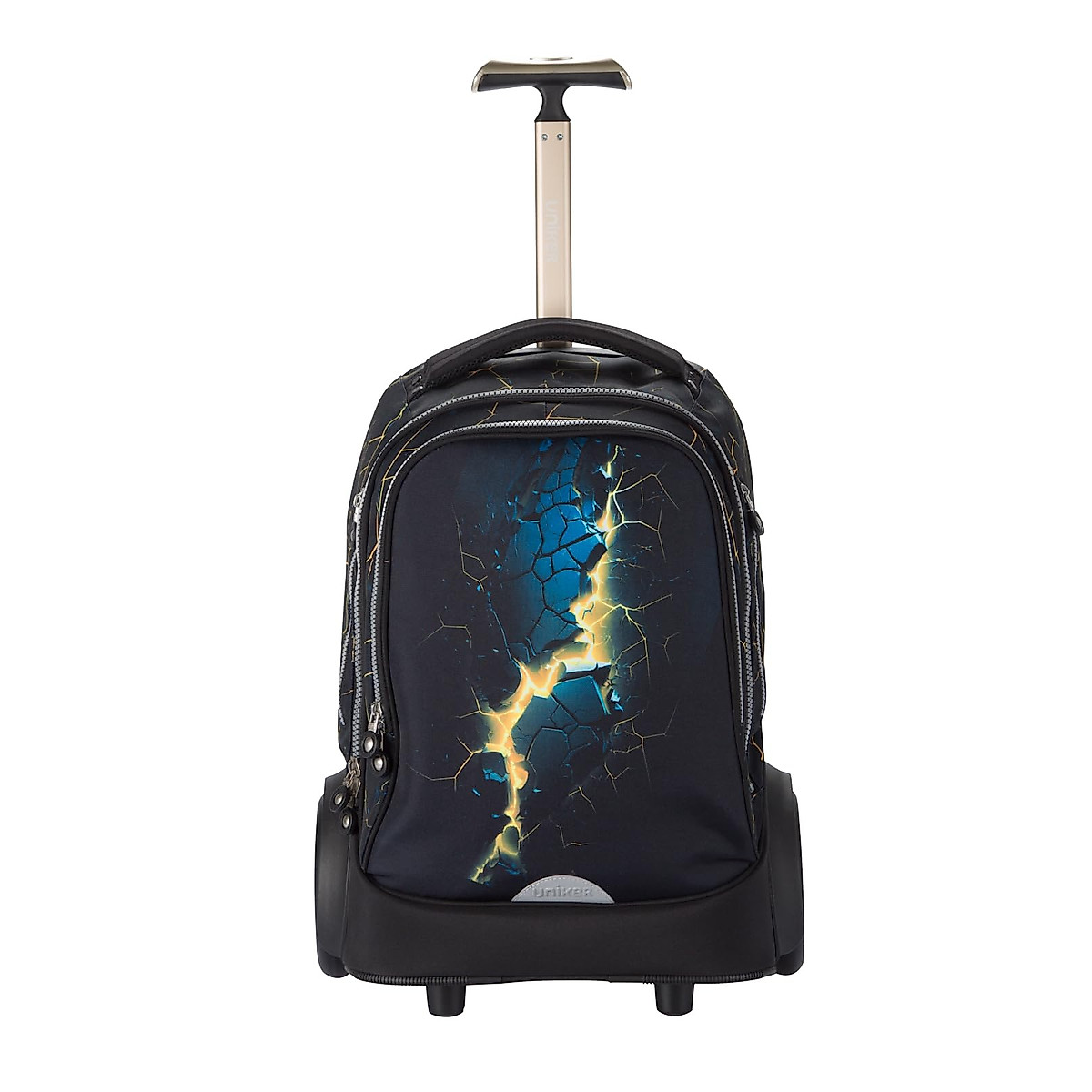 UNIKER Rolling Laptop Bag for 14 Inch Laptop,19 Inch Roller Bookbag for Teens,Roller Travel Bag,Suitcase on Wheels,Wheeled Bookbag,Trolley School Bag,Schoolbag with Wheels Black Cat Butterfly…