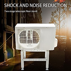 FANOYA Mini Split Stand, Mini Split Air Conditioner Heat Pump, Heavy Duty Mini Split Ground Stand, for Indoor and Outdoor, 100 * 42 * 40cm