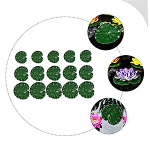 SAFIGLE Floating Lily Pads 60 Pcs Simulated Lotus Leaf Artificiales para Leaf Decor Green Decor Lily Pads for Ponds Lilly Pads Lily Pads Ornaments Floating Pond Decor Simulation Leaf Pool