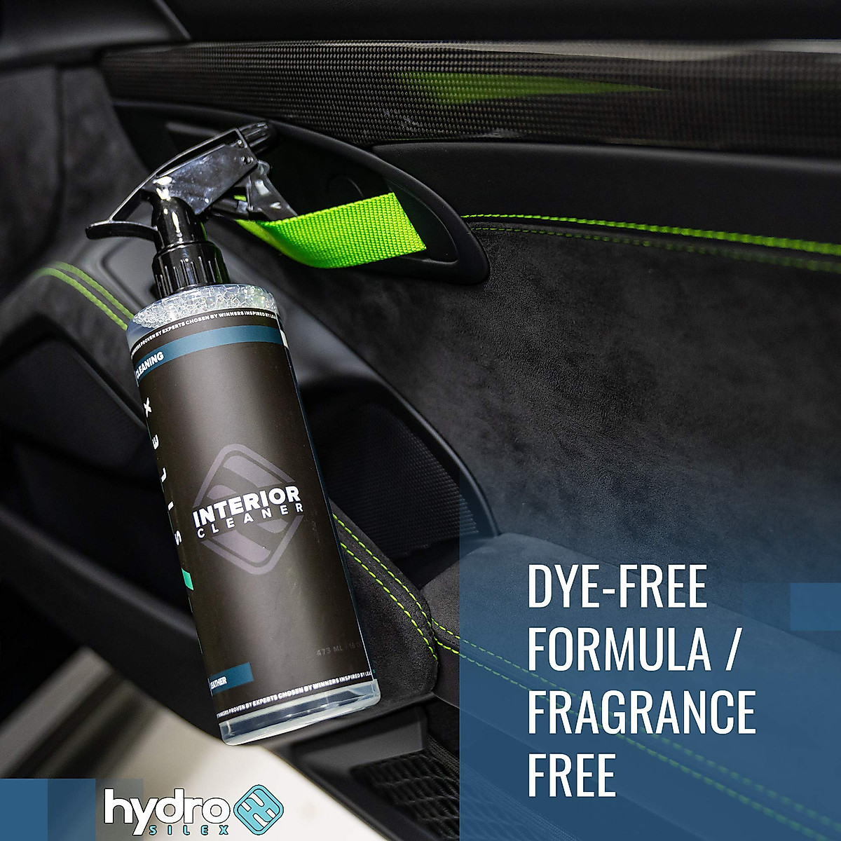HydroSilex Plastic & Leather Interior Cleaner (16oz) | Safely Deep Cleans Plastic, Leather & Vinyl | Tough on Stains, Dirt & Grime | Dye Free Formula | No Greasy Residue