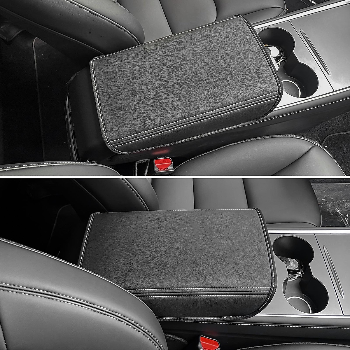 MASHA Car Armrest Box Cover for Tesla Model 3 Model Y 2017-2022 2023 2024 Central Control Armrest Decoration Interior Car Accessories