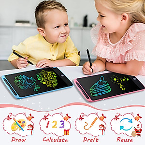 LCD Writing Tablet, 2 Pack 10 Inch Colorful Doodle Board Drawing Pad for Kids, Erasable Electronic Painting Pads, Learning Educational Easter Toy Gift for Age 3 4 5 6 7 8 Year Old Girls Boys Toddlers