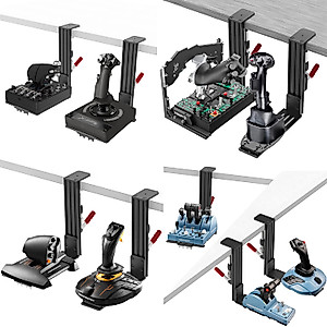 JUYEER Table Mount Compatible for Logitech X52/X52 Pro/X56/X56 Rhino/Throttle Quadrant/Thrustmaster Warthog 10C & throttle/T.16000M FCS/TCA Officer Pack Airbus/TSSH Handbrake/VKB Gunfighter MK.lll etc
