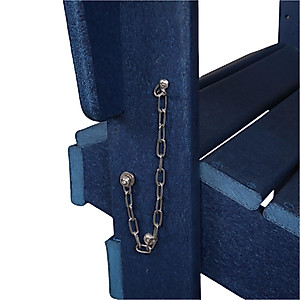 CCBEKIIM Adirondack Chair, Folding HDPE All-Weather Adirondack Chair with Relaxing Stackable Arm Rest, Compatible for Outdoor, Fire Pit, Deck, Outside, Garden, Campfire (Navy Blue)