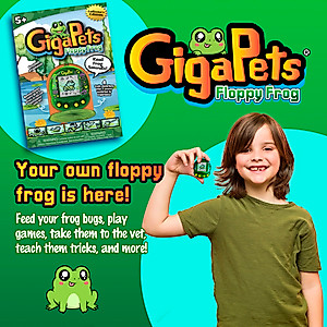 Giga Pet Virtual Pet for Kids Ages 5 and Up, 90s Throwback, Floppy Frog | 25th Anniversary Edition Upgraded Collector’s Edition | Kids Learn to Take Care of a Pet