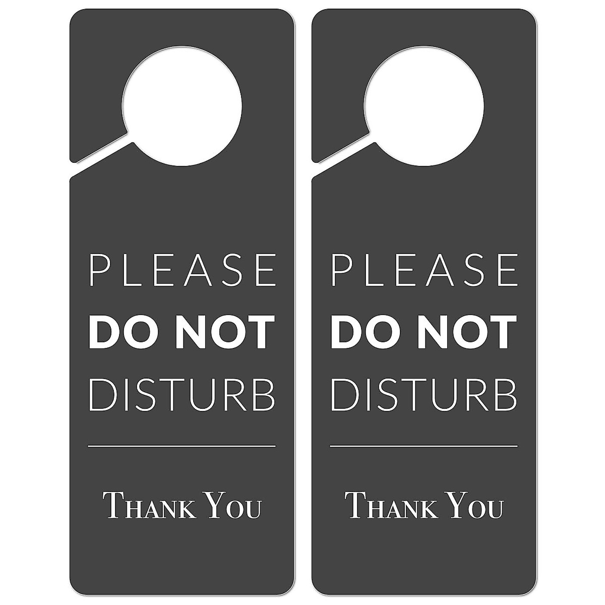 Do Not Disturb Door Hanger Sign, 2 Pack (Printed on Both Sides), 9.3″x3.5″PVC Plastic, Please Do Not Disturb Sign for Home, Office, Hotel, Bathroom, Bedroom, Pumping, Breastfeeding, Therapists, Clinic
