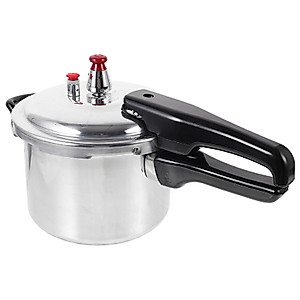 DOITOOL Aluminum Pressure Cooker 16cm/6.3inch Bottom Mini Pressure Cooker for Gas Stove Induction Cooker, Silver