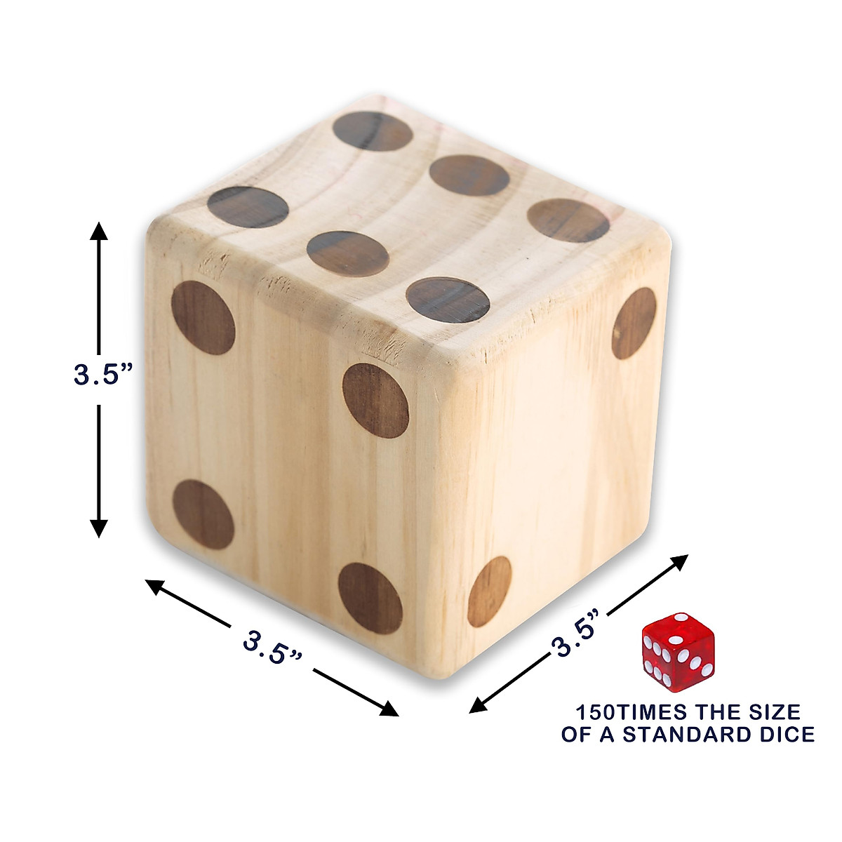 SPORT BEATS Giant Wooden Yard Dice, Outdoor Games Set of 6 with Two Games Party Lawn Games