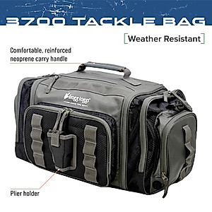 FROGG TOGGS Heavy Duty Fishing Tackle Duffle Bag, Includes Bait Trays,Black