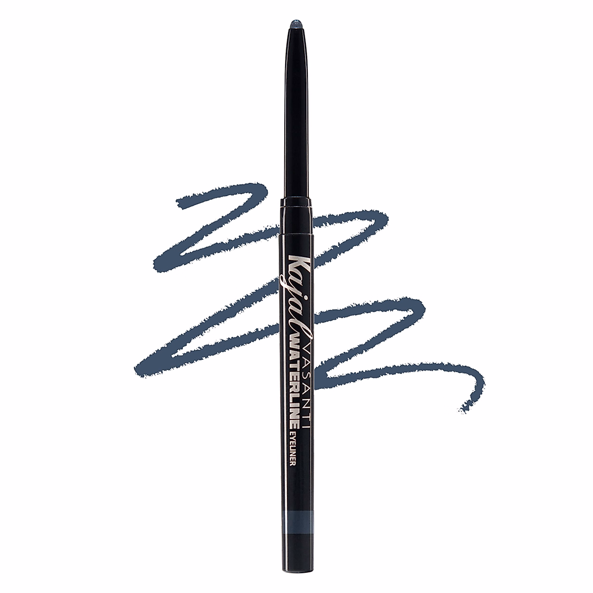 VASANTI Kajal Waterline Eyeliner Pencil - Long-lasting, Waterproof, Smudge-proof, Safe for Sensitive Eyes, Waterline Eye Liner - Opthalmologist Approved and Tested (Slate Grey)