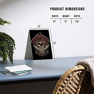 Lantern Press 6x9 Inch Wood Sign, Ready to Hang Wall Decor, Key West, Florida, Distressed Skull Pirate