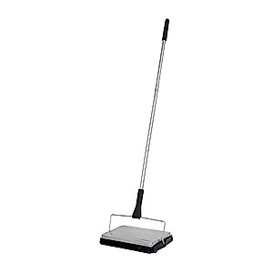 Casabella Compact Carpet Sweeper, Silver and Black, Boxed