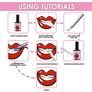 YIPINER Professional DIY Tooth Gem Kit with Curing Light and Glue, Crystals Jewelry kit, Teeth Gems Kit with Glue and Crystals, Great Tooth Jewelry Gems Kit for DIY Use