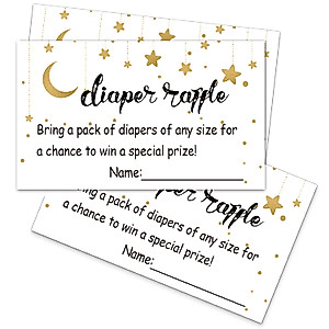 100 Diaper Raffle Tickets for Girl or Boy Baby Shower Invitations,Baby Shower Game, Bring a Pack of Diapers to Win Favors
