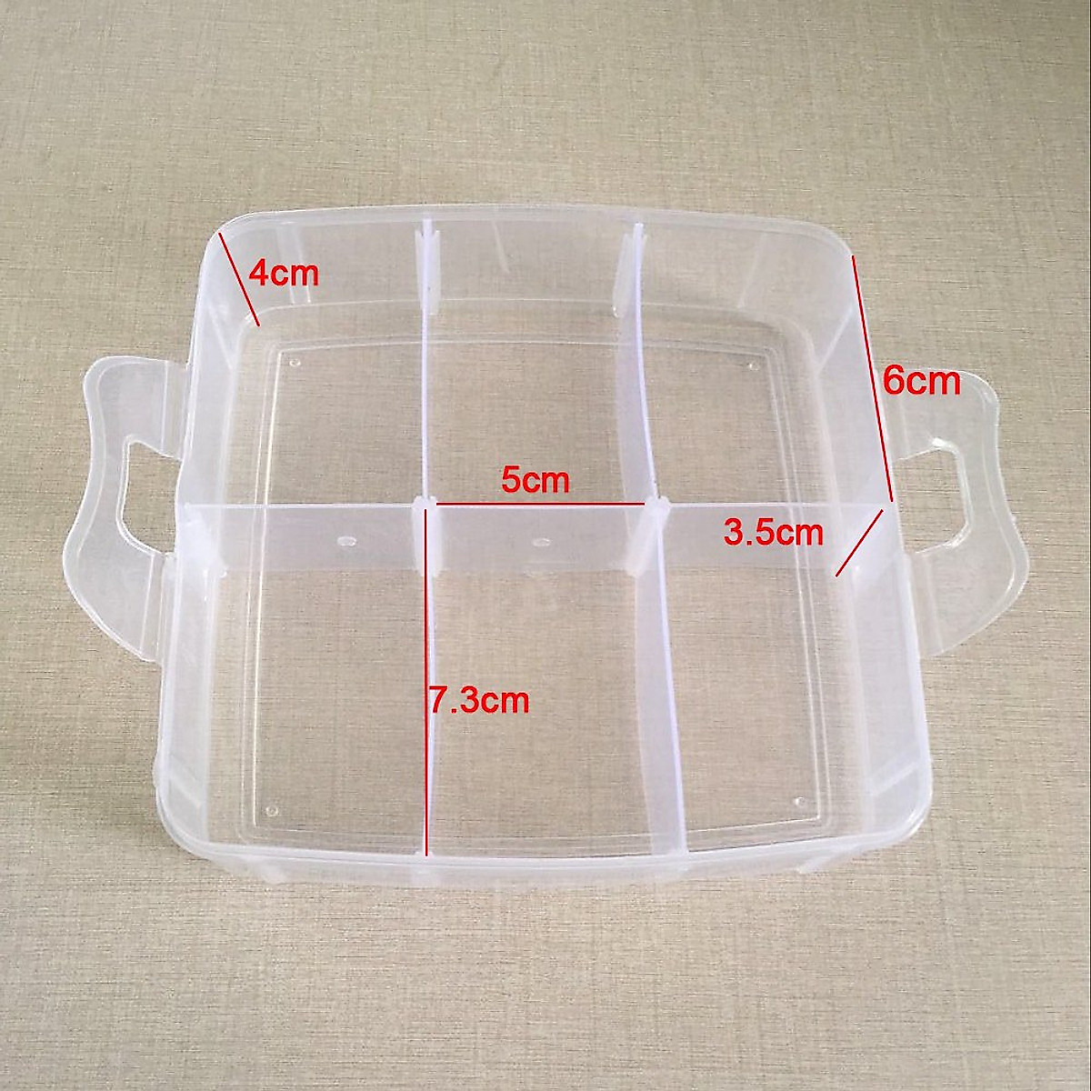 Clear Adjustable Jewelry Bead Sewing Organizer Box Storage Transparent Container Case (18 Compartments)