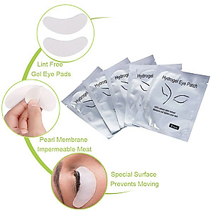 Qleng Eye Pads Lash Extensions Kit, 110 Pairs Hydrogel Patch Gel Pad Beauty Makeup Tool for Under Eyes Eyelash Extension