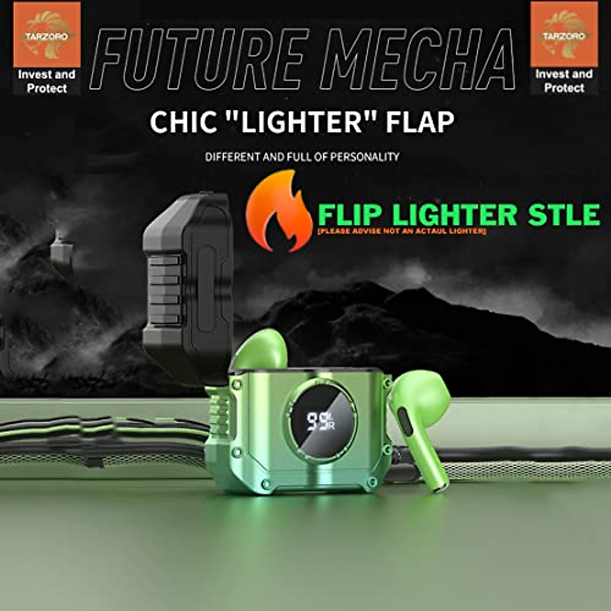 Bluetooth Headphones V5.3 Wireless Earbuds 65Hrs Standby Battery Life with Wireless Charging Case & LED Power Display Deep Bass IPX7 Waterproof Earphones Microphone Stereo Headset for iPhone & Android