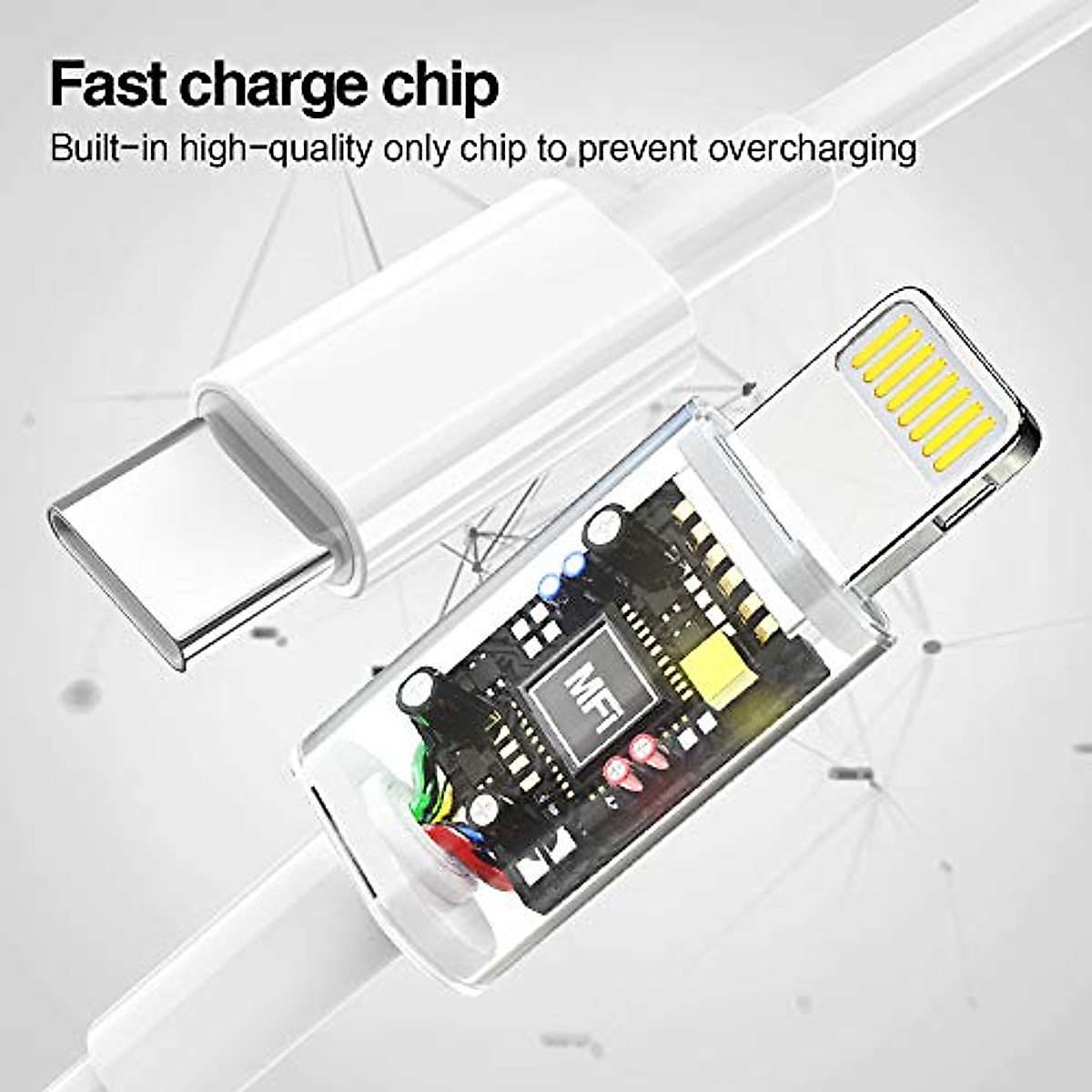 3Pack iPhone 14 13 12 Fast Charger [Apple MFi Certified], 20W PD Adapter with 6FT Type C to Lightning Cable Fast Charging USB C Wall Charger for iPhone 14/13/12/11 Pro/Pro Max/XS Max/XS/XR/X