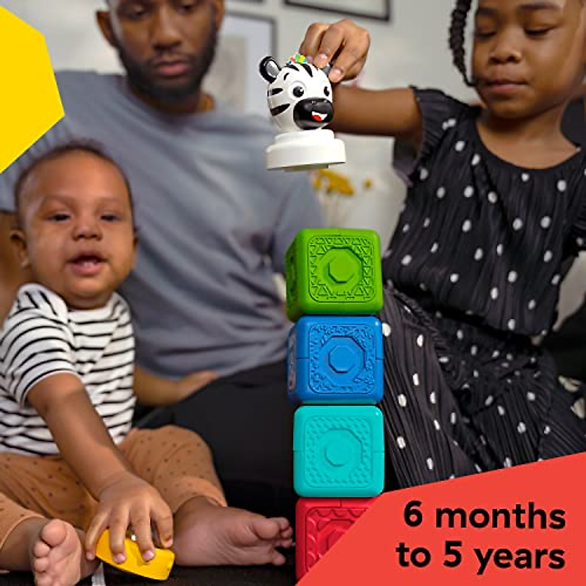 Baby Einstein Connectables 6 Piece Set STEAM Learning Magnetic Blocks Baby 6 Months+ Toddler Montessori Toys for 1 2 3 4 5 Year Old