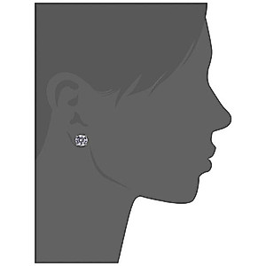 Amazon Essentials Platinum Plated Sterling Silver Stud Earrings set with Round Cut Infinite Elements Cubic Zirconia (2 cttw) (previously Amazon Collection)