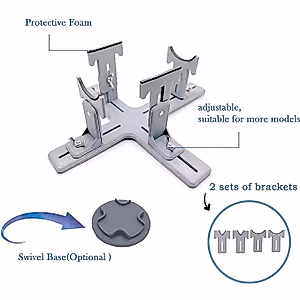 Stand for Model Airplanes for Display Making and Painting,Model Building Berth jig,Tray for Part of 1/72, 1/48(Grey+Swivel Base)