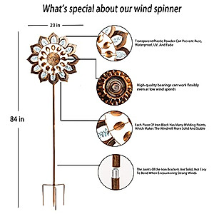 WEHLUCK Wind Spinner Wind Spinners for Yard and Garden