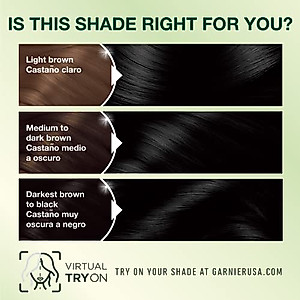 Garnier Hair Color Nutrisse Nourishing Creme, 10 Black (Licorice) Permanent Hair Dye, 1 Count (Packaging May Vary)