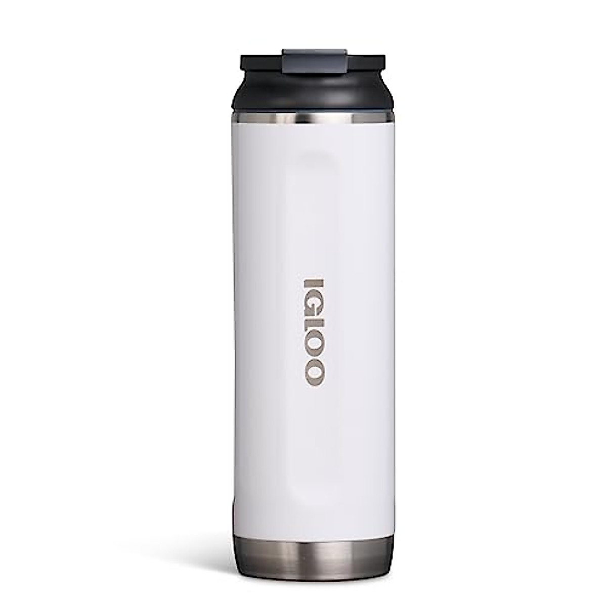 Igloo, 20 OZ Stainless Steel, Tumbler, Flip ‘n’ Sip, White