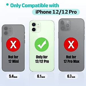 GBVHDR Battery Case for iPhone 12/12 Pro, Real 7000mAh Rechargeable Ultra-Slim Charging Case with 1x Screen Protector & 1x Cable for iPhone 12/12 Pro Extended Battery Pack(6.1 inch) Black