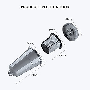 BRBHOM Pack of 3 Reusable Capsules Pods Coffee Filters Replacement Compatiable for 1.0 Brewers Universal Fit B30 B40 B50 B60 B70 Series