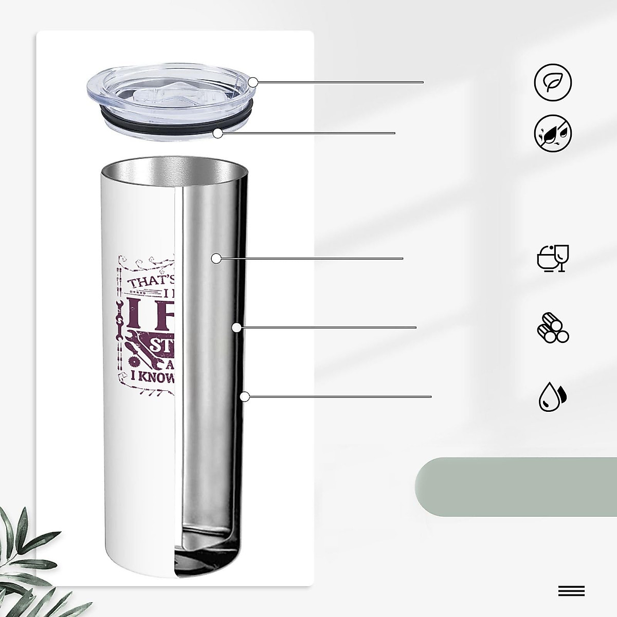 I Fix Stuff And I Knows Things Tumbler With Lids For Gym