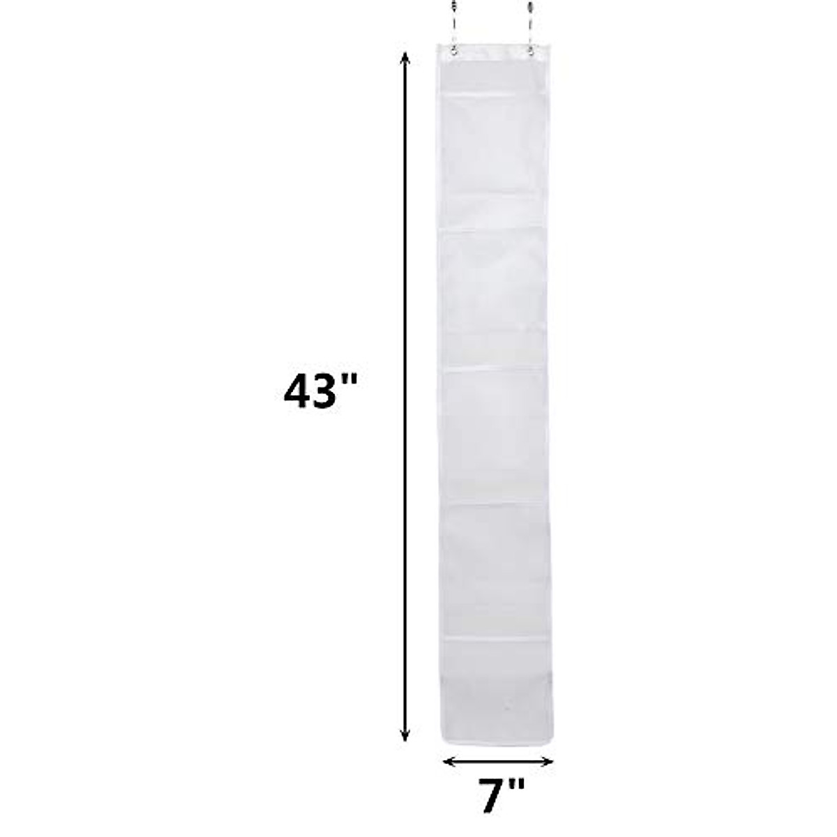 ALYER Hanging Storage Shower Caddy Organizer,Mesh Pockets for Bathroom,Closet,Pantry (White)