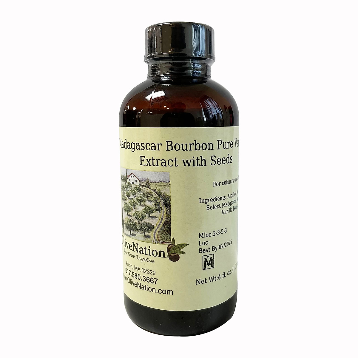Madagascar Pure Vanilla Extract With Seeds - 8 ounce - Perfect For Ice Cream - Whipped Cream - Cookies - Flavoring Extract For Baking