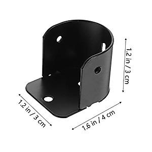 Cabilock 8 Pcs Closet Flange Code Curtain Accessories Shelves Brackets Shower Rod Holder Shower Rod Support Curtain Rod Hanging Brackets Shower Curtain Pole Socket U Shape Shelf Support