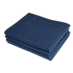 Khataland YoFoMat-Ultra Thick Best Foldable Yoga Mat, Eco Friendly with Travel Bag, Extra Long 72-Inch, Free From Phthalates and Latex, Midnight Blue
