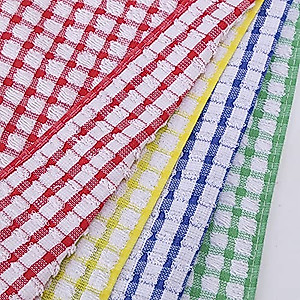 Oeleky Dish Towels for Kitchen 15x26 Inches, Pack of 8 Cotton Kitchen Towels for Drying Dishes, Absorbent Bar Mop Towels (Multi, 15x26 inches)
