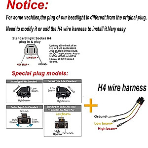 AMUNIESUN 4PCS 4X6 Inch LED Halo Headlights Sealed Beam DRL Turn Light Compatible With Chevy Suburban C10 C20 K10 K30 K5 Blazer (1981-1987) H4651 H4642 H4652 H4656 H4666 H4668 H6545 Replacement