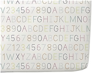 Pehr Crib Sheet, Alphabet