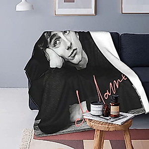 ERTER Boutique Throw Blanket -Chalamet Awesome Merch of Timothee Chalamet Super Soft Fleece,Fuzzy Plush Blanket Oversized,Thin Lightweight Blanket for All Season,Adult Black, 80inx60in Adult