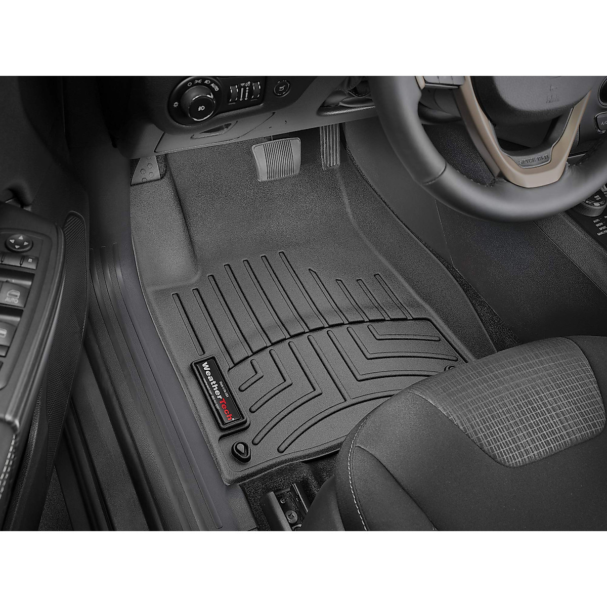 WeatherTech Custom Fit FloorLiners for Jeep Cherokee - 1st Row (448331), Black