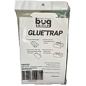 Bug Shield Sticky Glue Traps 12 Glue Boards, All Types of Incets, Spiders, Cockroaches, Ants, Cave Crickets, and More. Professional Strength Glue.