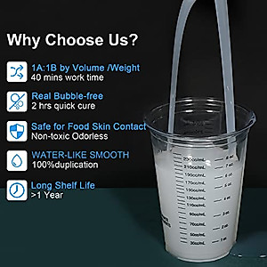 CHANGTIKEJI Silicone Mold Making Kit,84OZ Super Elastic Liquid Silicone for Mold Maker, Fast Cure Translucent Silicone Rubber for Casting Resins Mold,Silicone Mold,Candle Mold,Soap Mold,Food Mold