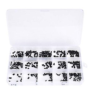 Ochoos 300PCS New Notebook Computer Repair Screw Parts Black Metal Laptop Screws Tool Combination Kit M2 M2.5 M-3