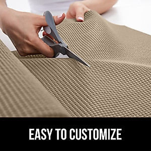 Gorilla Grip Drawer and Shelf Liner, Strong Grip, Non Adhesive Easiest Install Mat, 12 in x 20 FT, Durable Organization Liners, Kitchen Cabinets Drawers Cupboards, Bathroom Storage Shelves, Beige